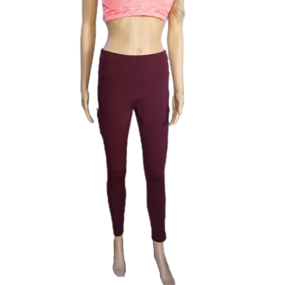 Fornia | Pants & Jumpsuits | Newfornia M Burgundy Pocket Exercise ...